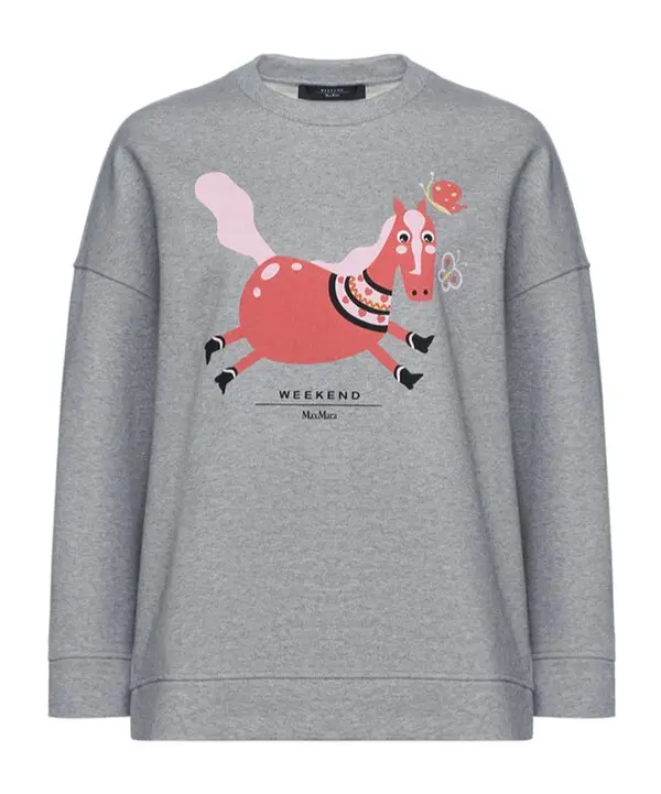 Max Mara Long Sleeve Printed Sweatshirt