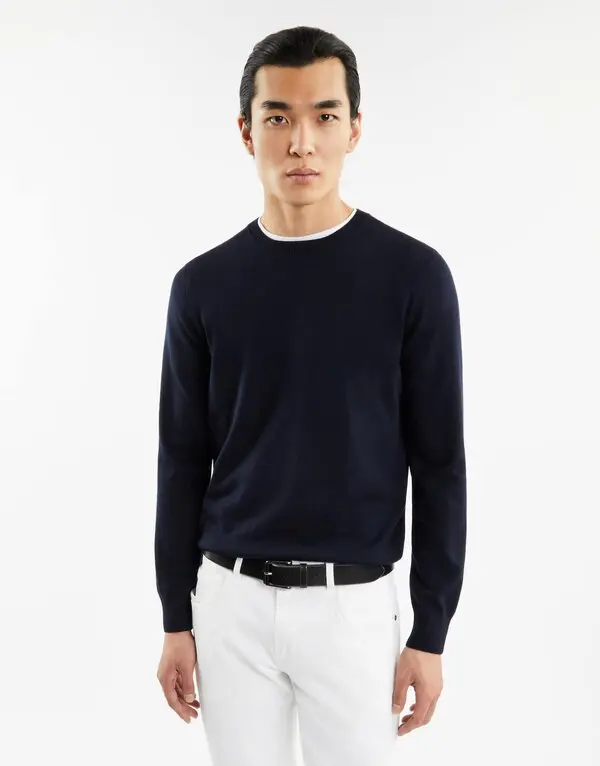 FAY Long-sleeved Round-neck Jumper - Black
