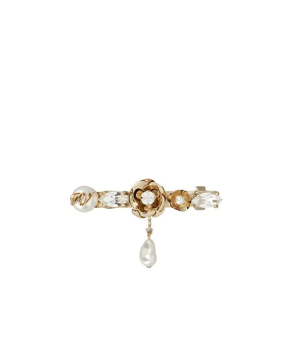 ROGER VIVIER Embellished Hair Clip - Yellow