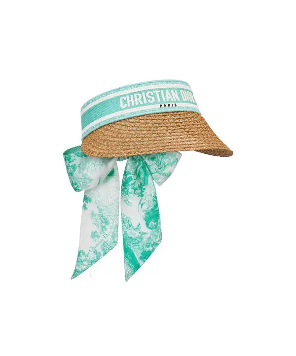 Dior Visor With Mitzah Scarf - Sea Blue/white