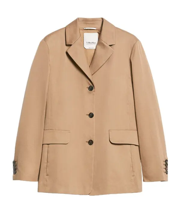 Max Mara Single-breasted Cotton Gabardine Blazer