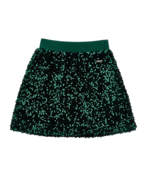 Monnalisa Sequined Mini Skirt