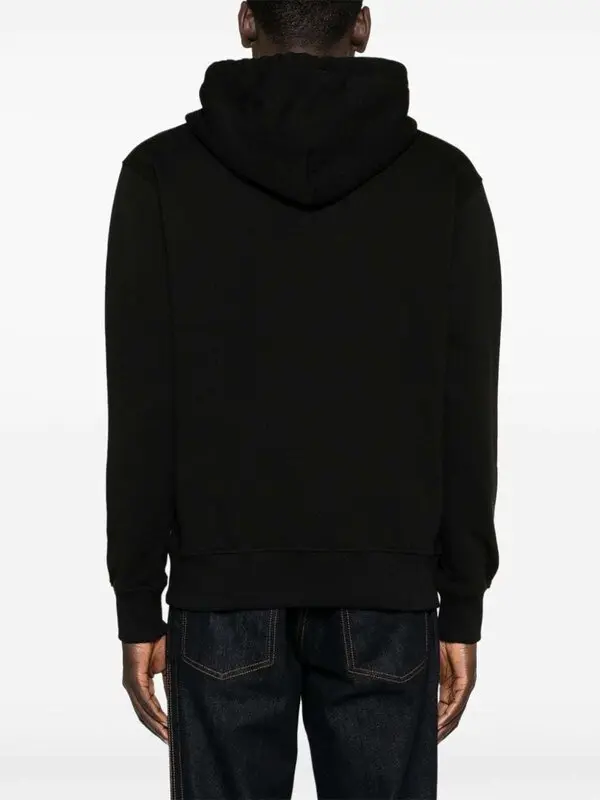Versace Logo Plaque Cotton Hoodie