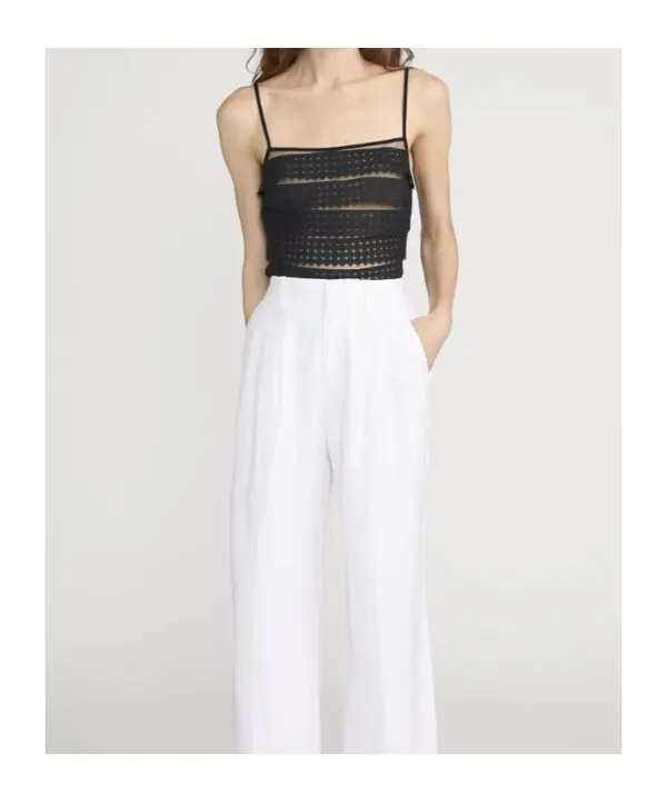 FRAME Lattice Crochet Cami