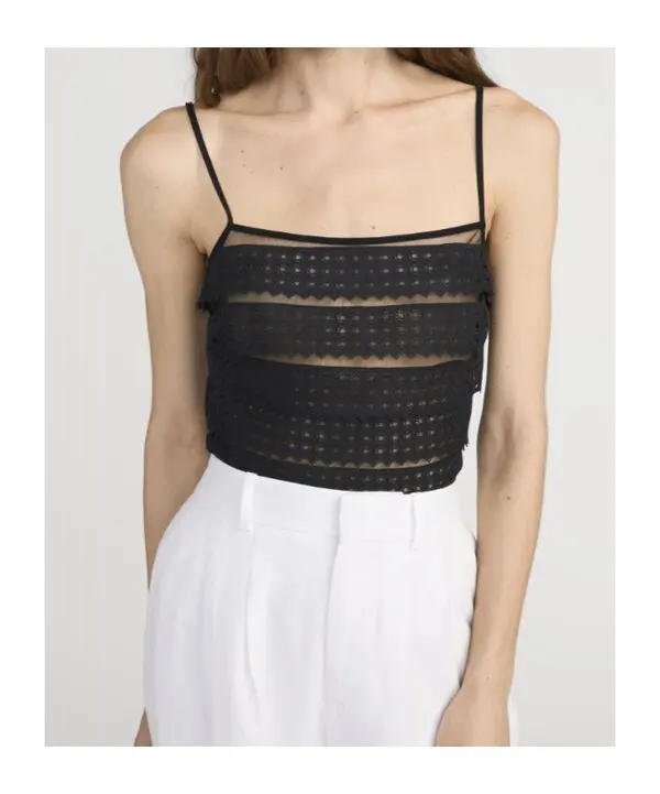 FRAME Lattice Crochet Cami