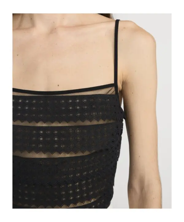 FRAME Lattice Crochet Cami