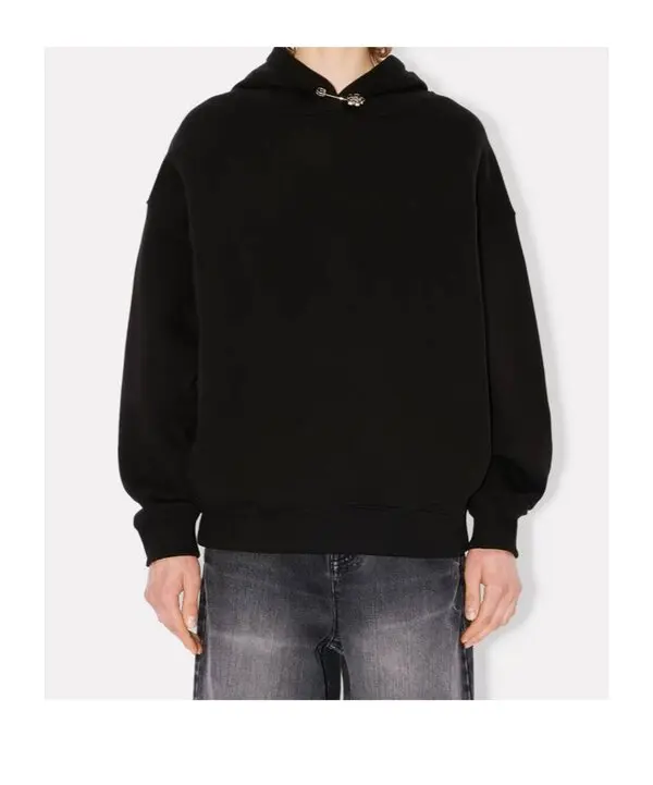 Kenzo Safety Pin Embellished Hoodie - Black