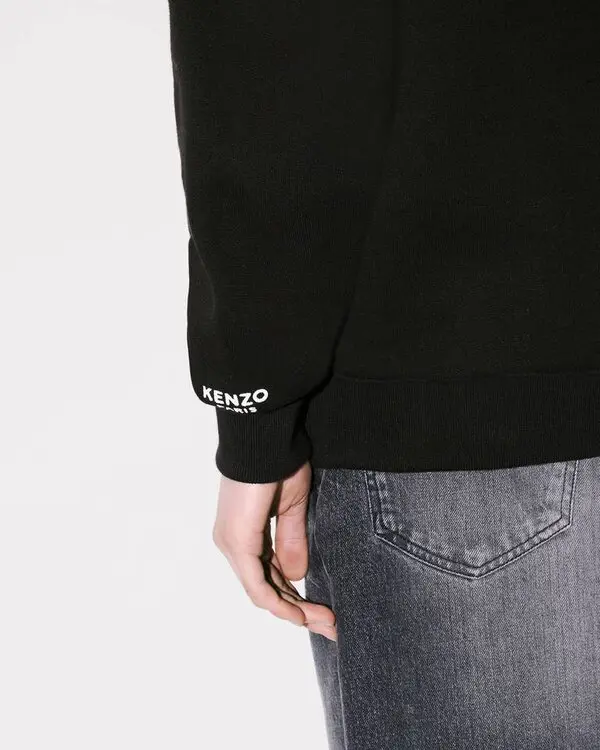 Kenzo Safety Pin Embellished Hoodie - Black