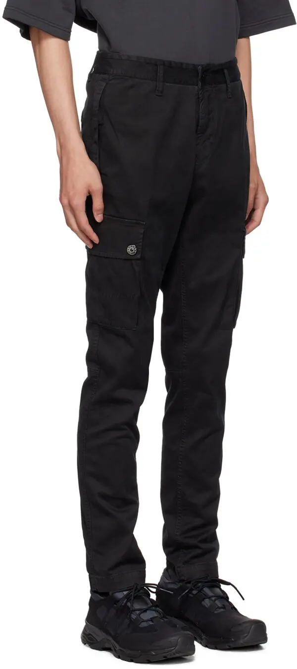Stone Island Compass Motif Straight-leg Cargo Trousers