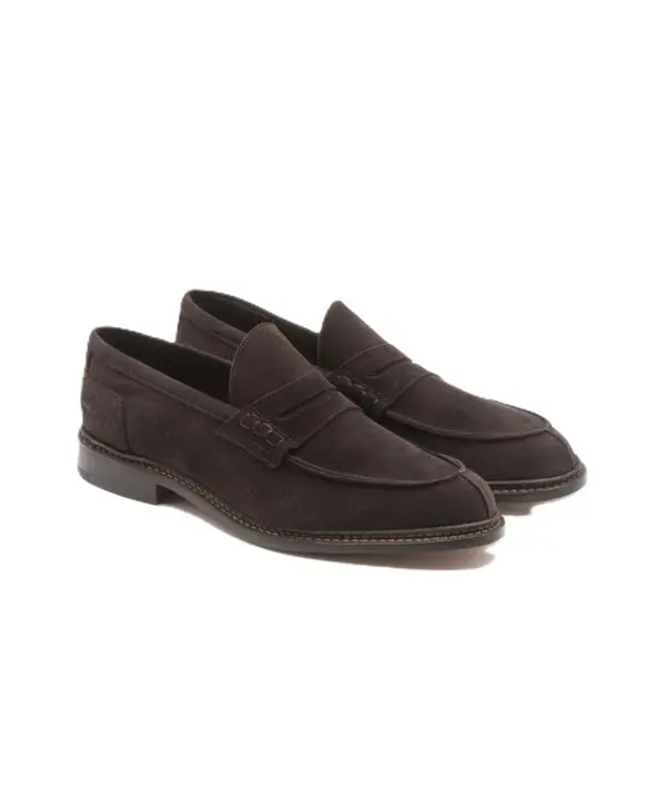 TRICKER'S Round-toe Suede Loafers