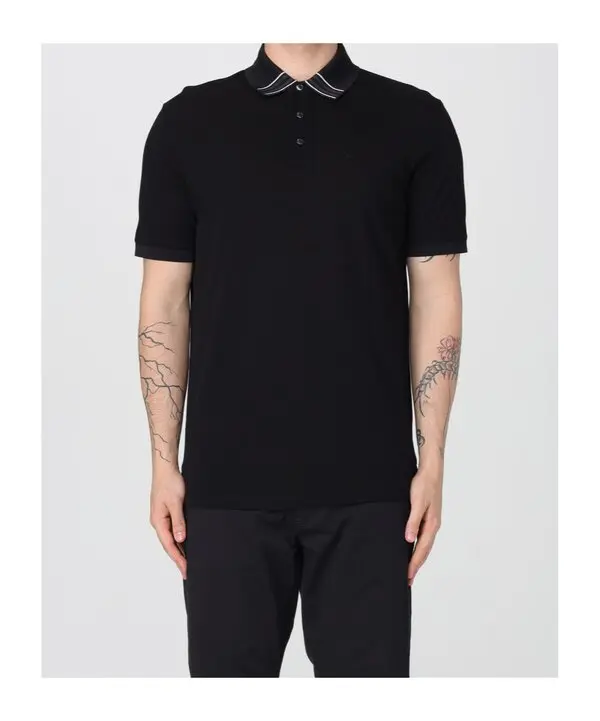 Emporio Armani Short-sleeved Polo Shirt - Black