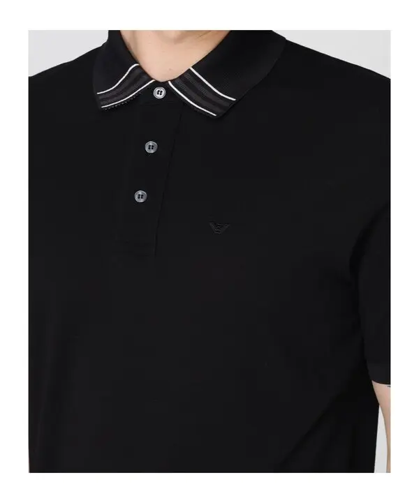 Emporio Armani Short-sleeved Polo Shirt - Black