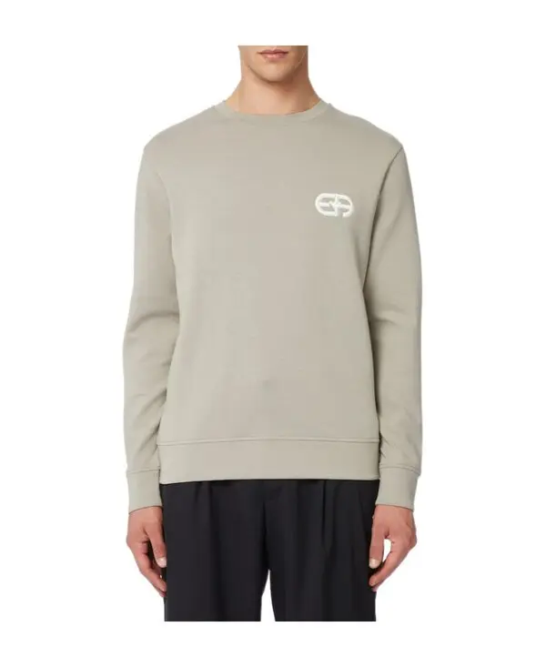 Emporio Armani Logo Patch Crewneck Sweatshirt