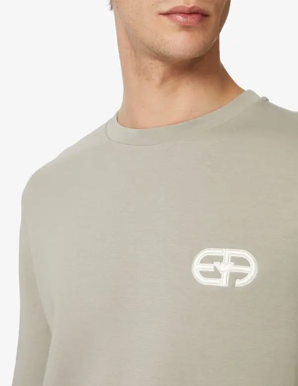 Emporio Armani Logo Patch Crewneck Sweatshirt