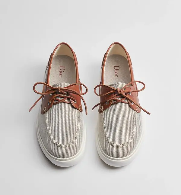 Dior Lace-up Loafers - Beige