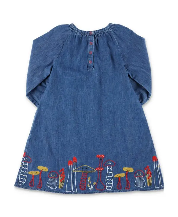 Stella McCartney Denim Embroidered Mushroom Dress