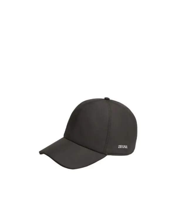 Zegna Z Logo Plaque Baseball Cap - Black