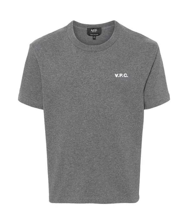 A.p.c. Flocked Logo Crewneck T-shirt