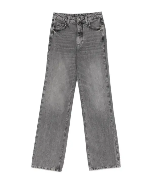 Patrizia Pepe High-waisted Regular Fit Jeans - Medium Grey