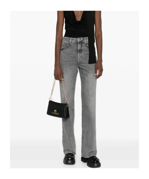 Patrizia Pepe High-waisted Regular Fit Jeans - Medium Grey