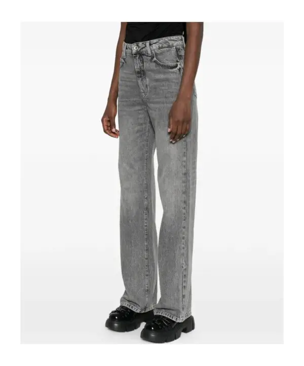 Patrizia Pepe High-waisted Regular Fit Jeans - Medium Grey