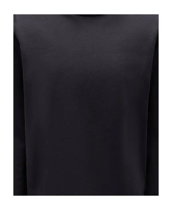 Moncler Long Sleeve High Neck Top With Sequined Logo