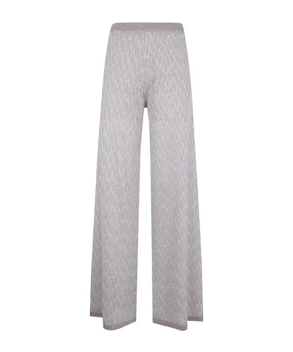 D.exterior Z-line Patterned Knitted Trousers