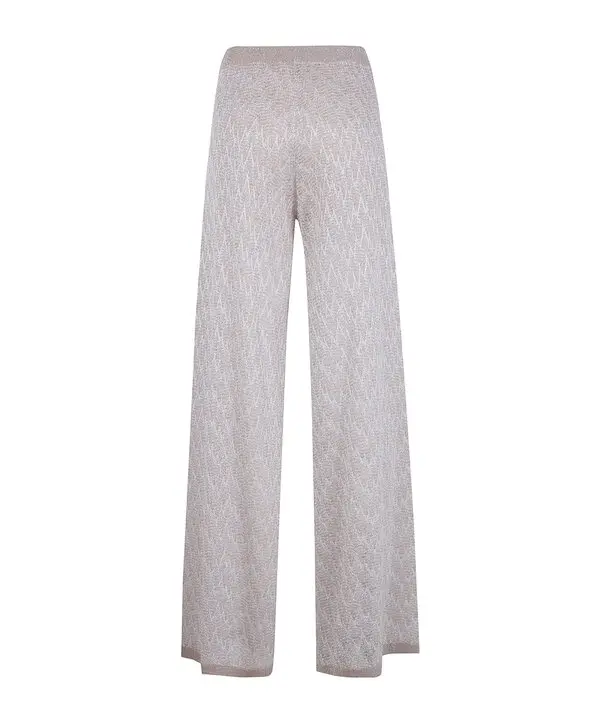 D.exterior Z-line Patterned Knitted Trousers
