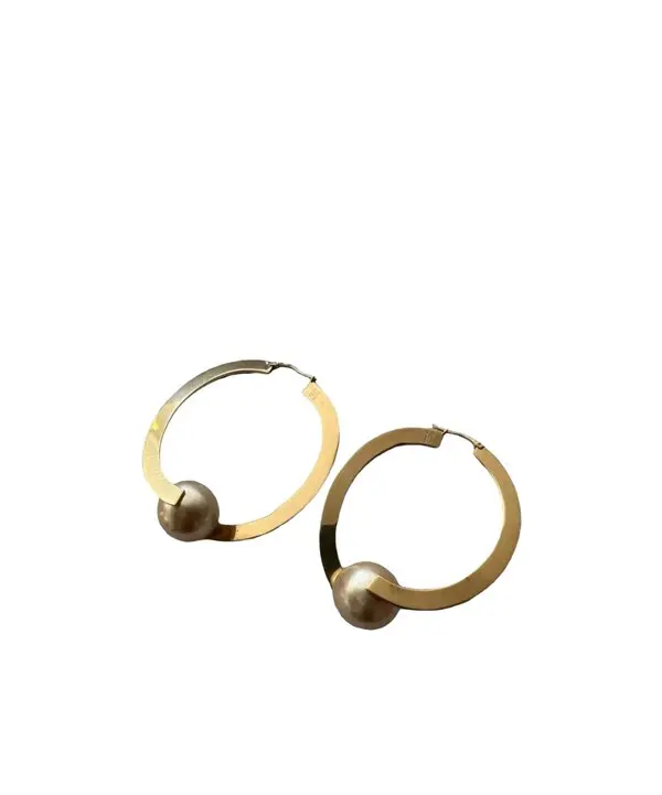 Celine Round Earrings - Yellow