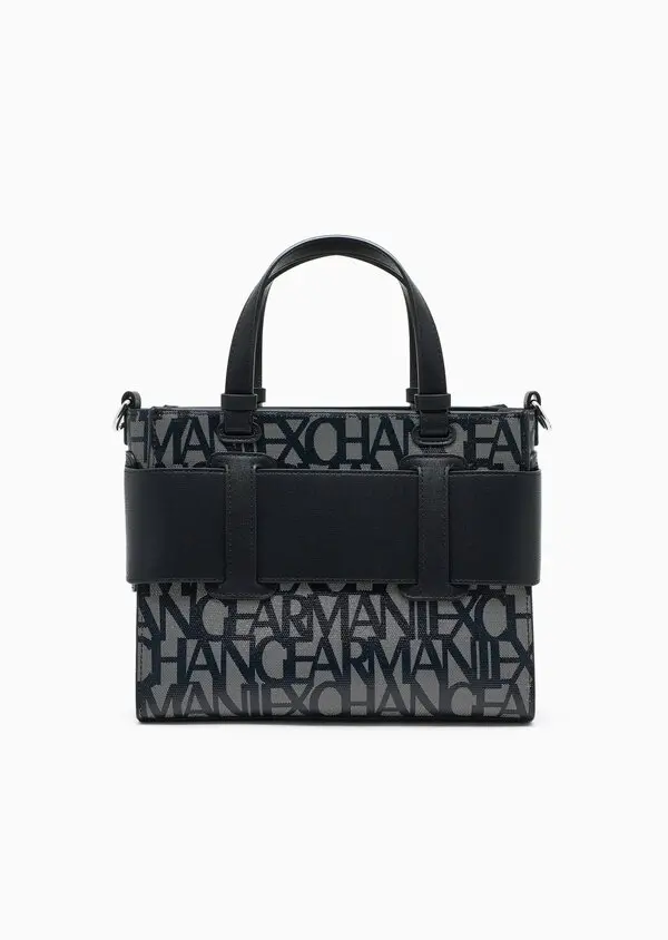 Armani Exchange All-over Logo Tote Bag