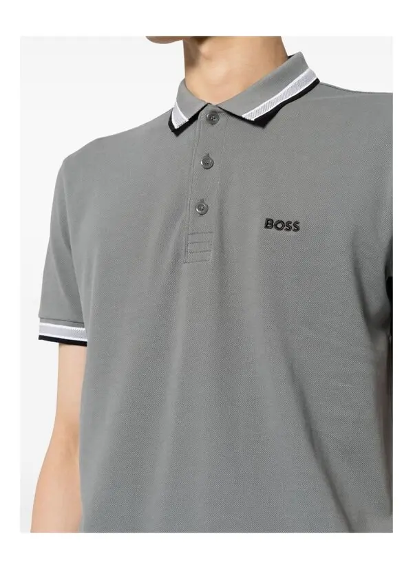 Hugo Boss Logo-embroidered Cotton Polo Shirt