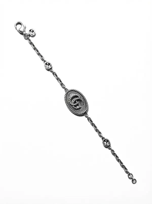Gucci Logo Chain Bracelet - White