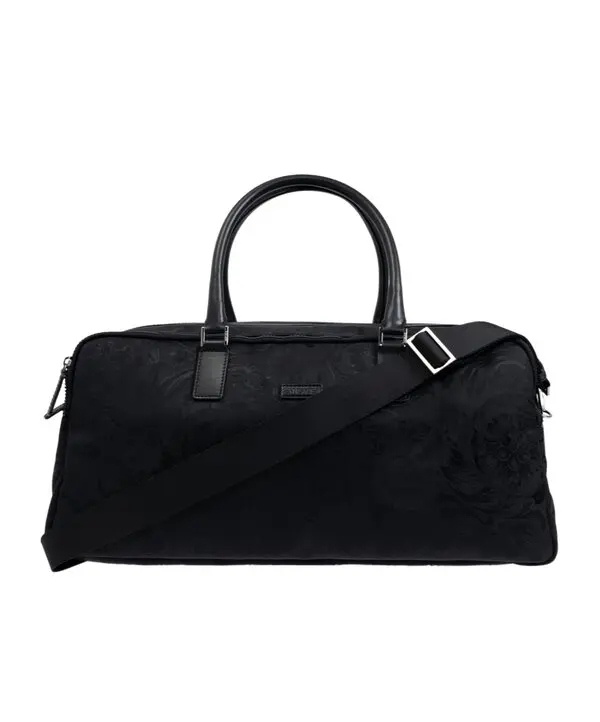Versace Barocco Printed Zipped Weekend Bag - Black