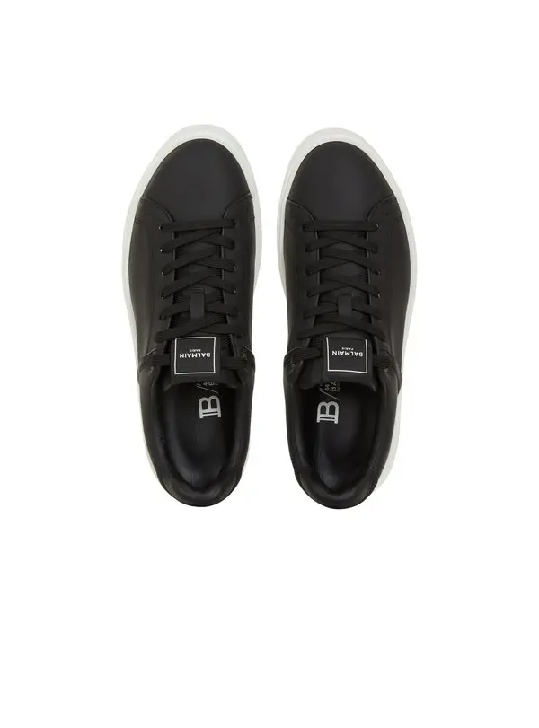 Balmain B-court Calfskin Trainers - Black