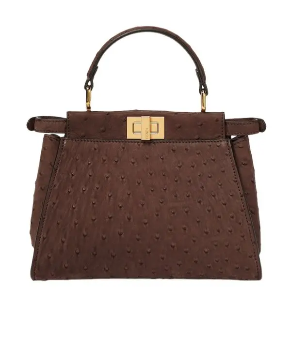 Fendi Ostrich Leather Handheld Bag