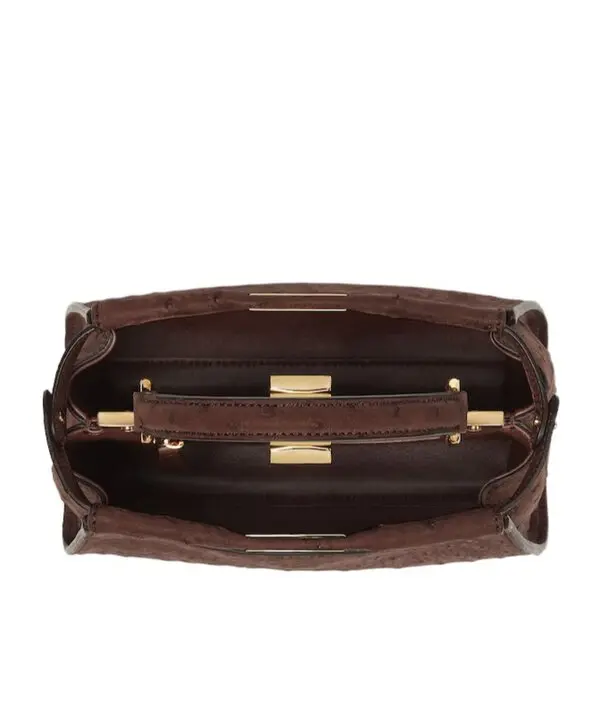 Fendi Ostrich Leather Handheld Bag
