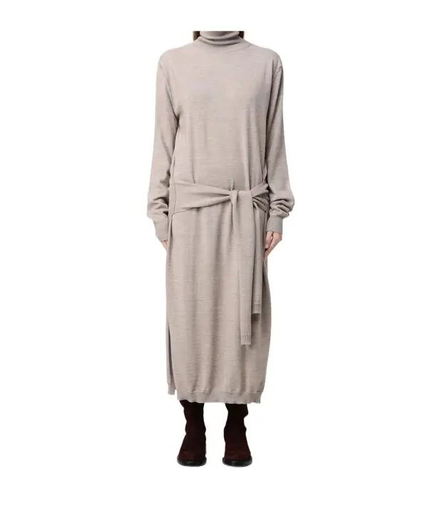 LEMAIRE Long-sleeved Dress With Waist Tie