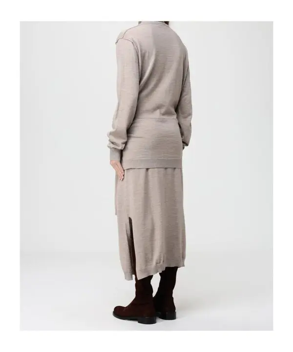 LEMAIRE Long-sleeved Dress With Waist Tie