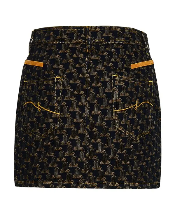 LANVIN High Waist Logo Jacquard Mini Skirt
