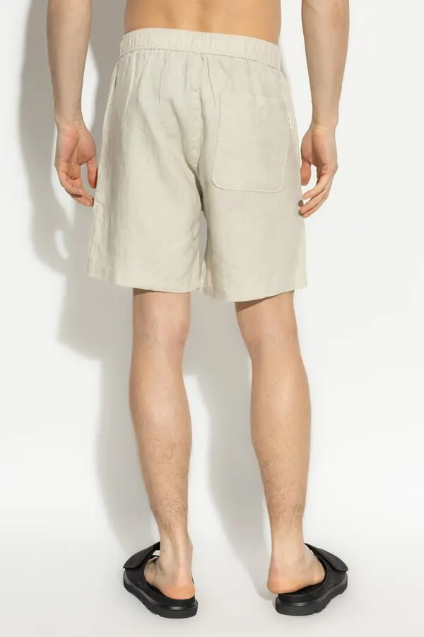 SAMSOE SAMSOE Elasticated Waistband Cropped Shorts - White