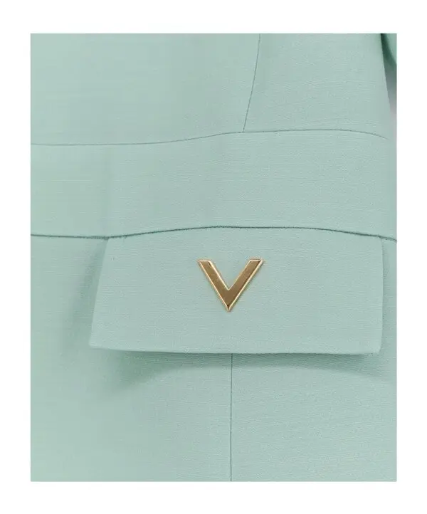 Valentino Garavani Logo Detail A-line Dress - Celadon