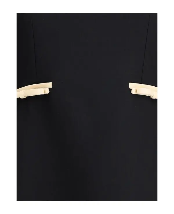 Valentino Garavani Three-quarter Sleeve Dress With Bow Detail