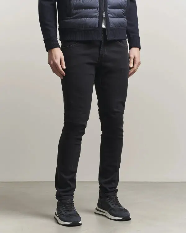 DONDUP George Slim Jeans - Washed Black