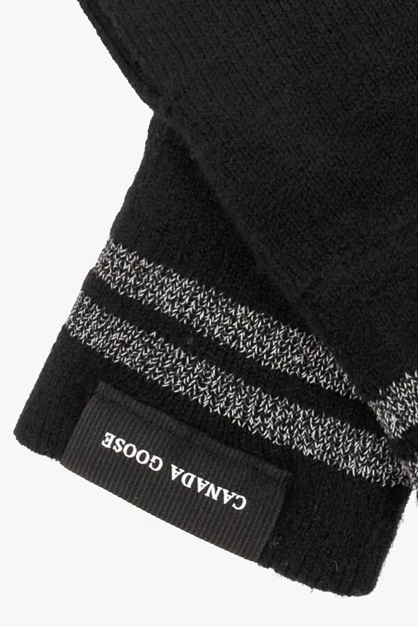 Canada Goose Metallic Stripe Merino Knit Gloves