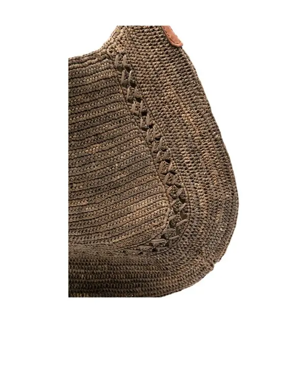 IBELIV Woven Shoulder Bag With Magnetic Buckle