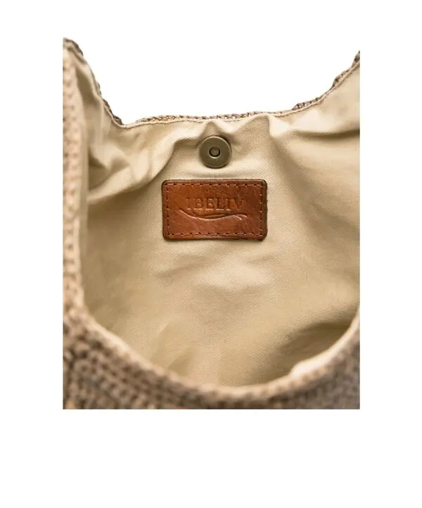 IBELIV Woven Shoulder Bag With Magnetic Buckle