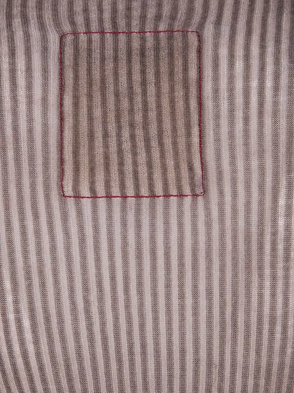 UMA WANG Short Sleeve Crew Neck Ribbed Sweater