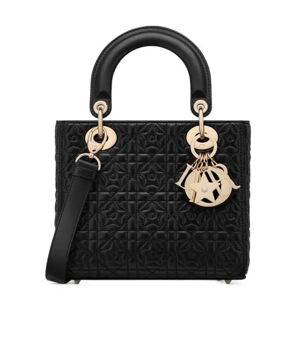 Dior Small Lady Shoulder Bag With Star Pattern