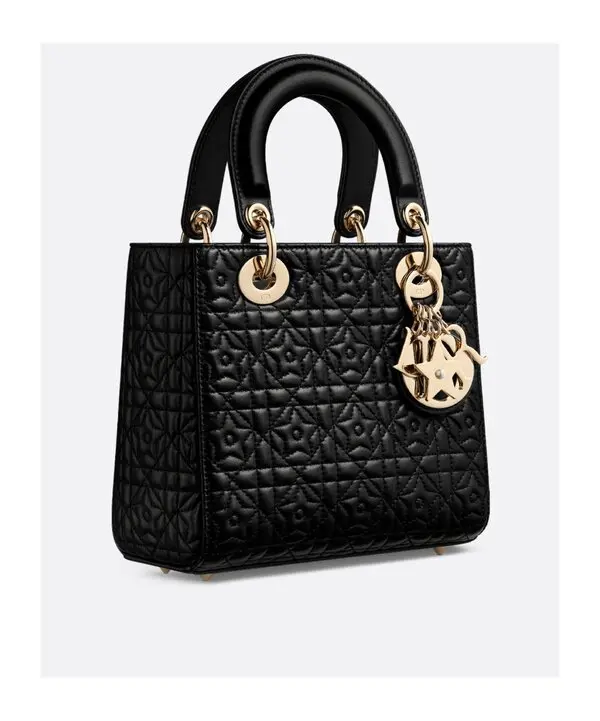 Dior Small Lady Shoulder Bag With Star Pattern