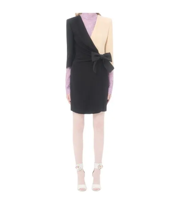 Valentino Garavani V-neck Bow Detail Midi Dress